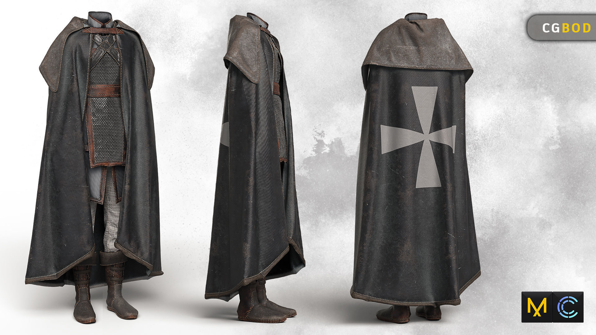 Medieval Male Outfits pack 3D model | CGTrader