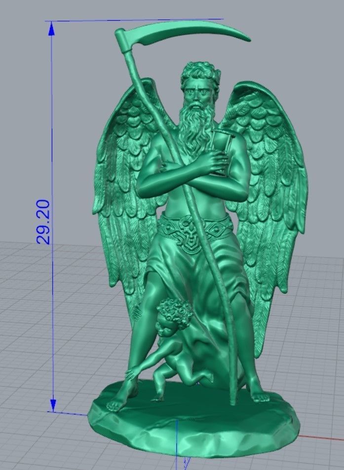 Chronos Greek Mythology God Time Statue 3D printing and CNC 3D model 3D ...