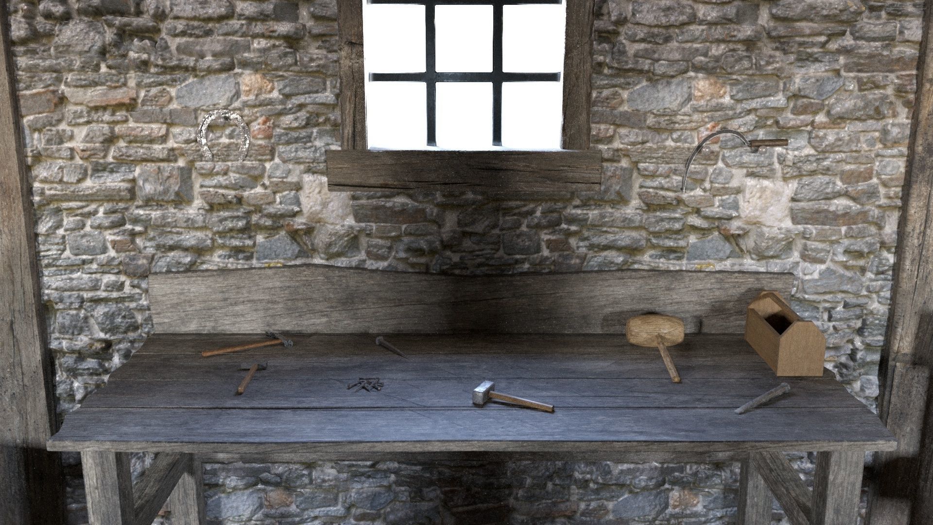 Medieval Armory and Smithy Building 3D model | CGTrader