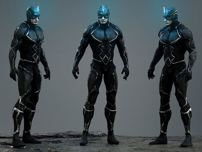 3D model Black Bolt VR / AR / low-poly rigged | CGTrader