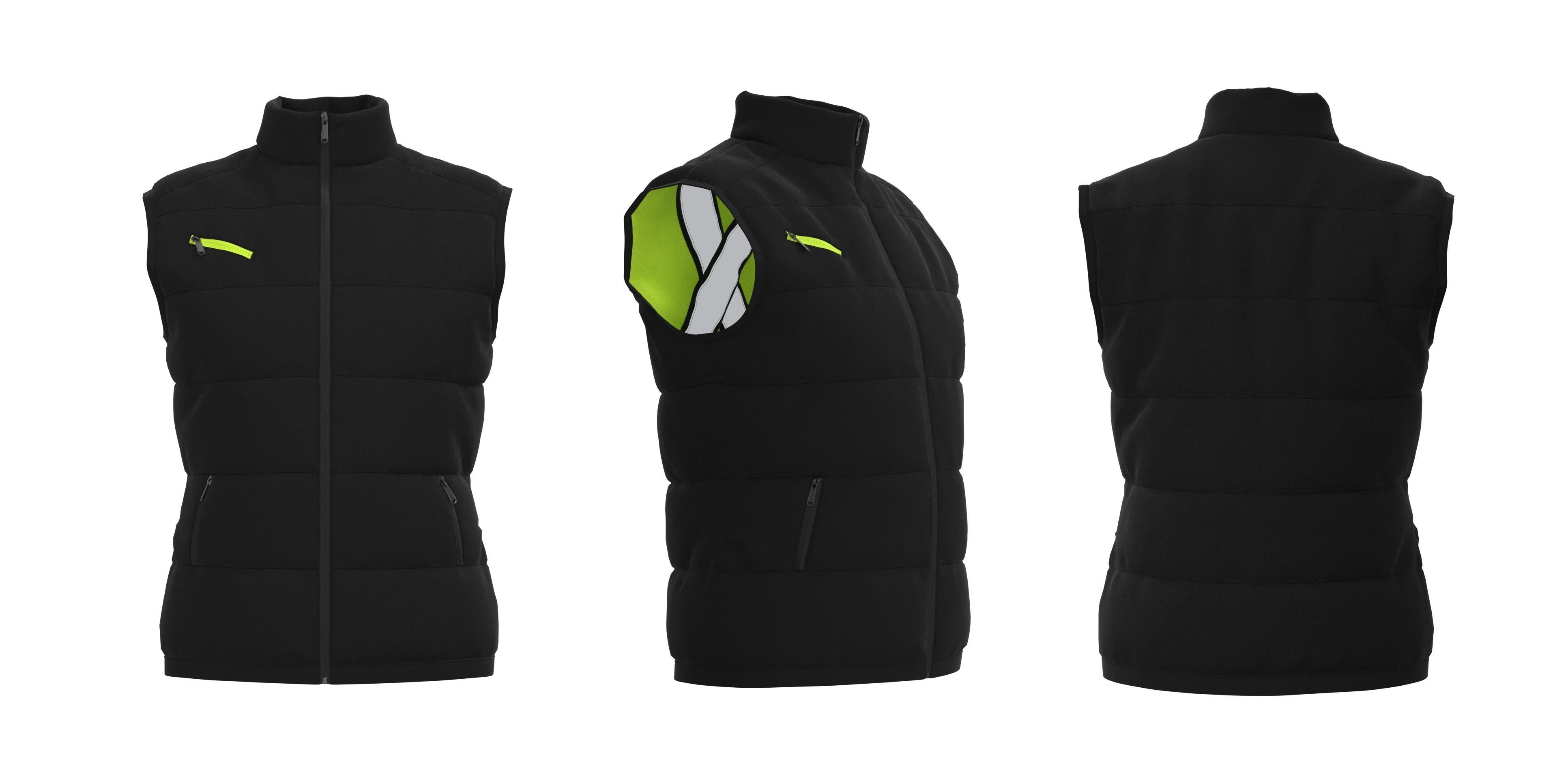 Uniform Women double sided vest 3D model | CGTrader