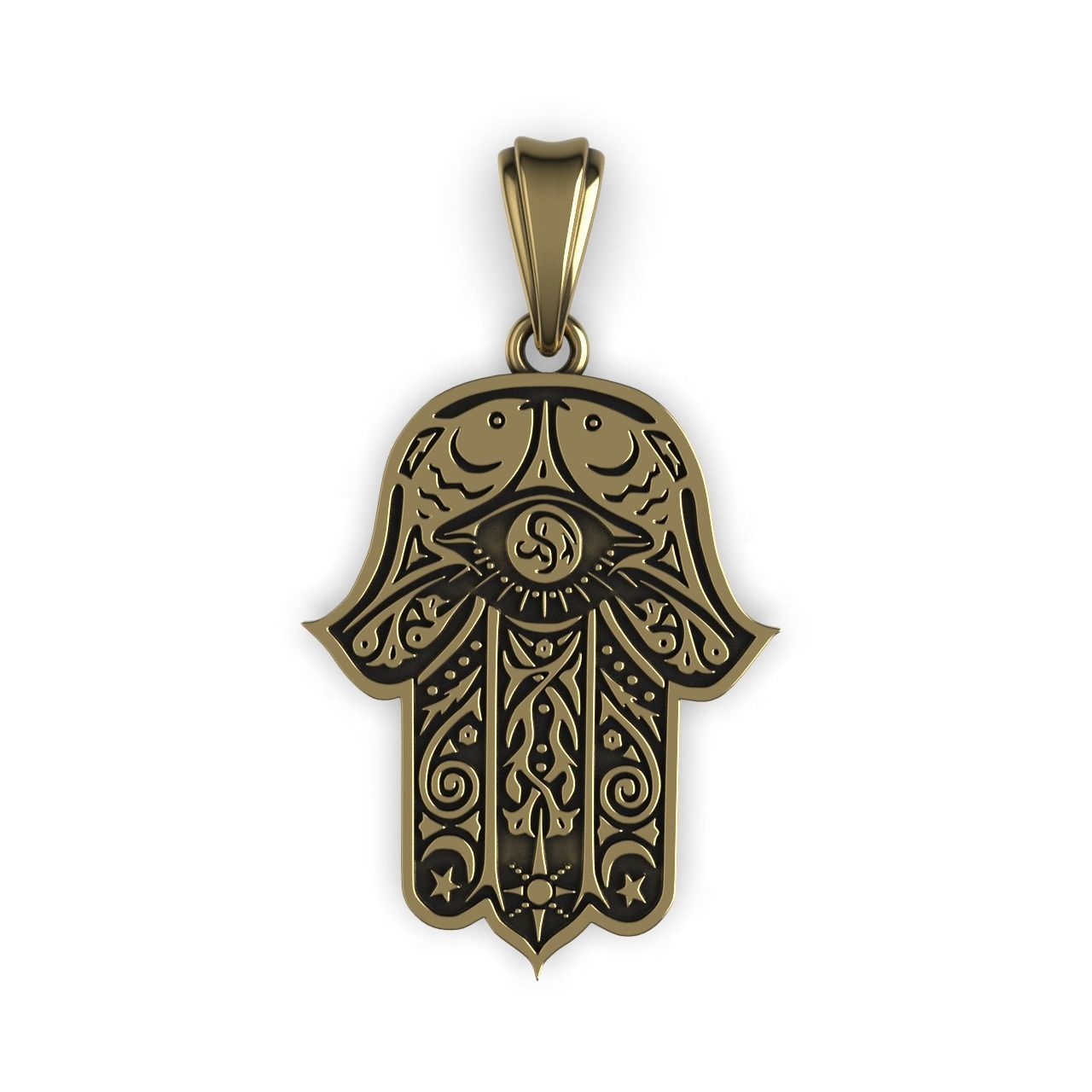 5 models Hamsa Hand Pendant 3D model 3D printable | CGTrader