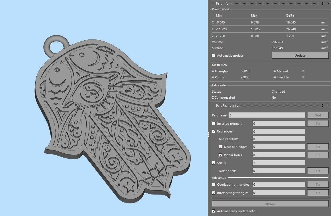 5 models Hamsa Hand Pendant 3D model 3D printable | CGTrader