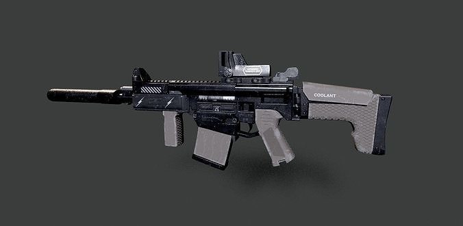 Assault rifle free VR / AR / low-poly 3D model | CGTrader
