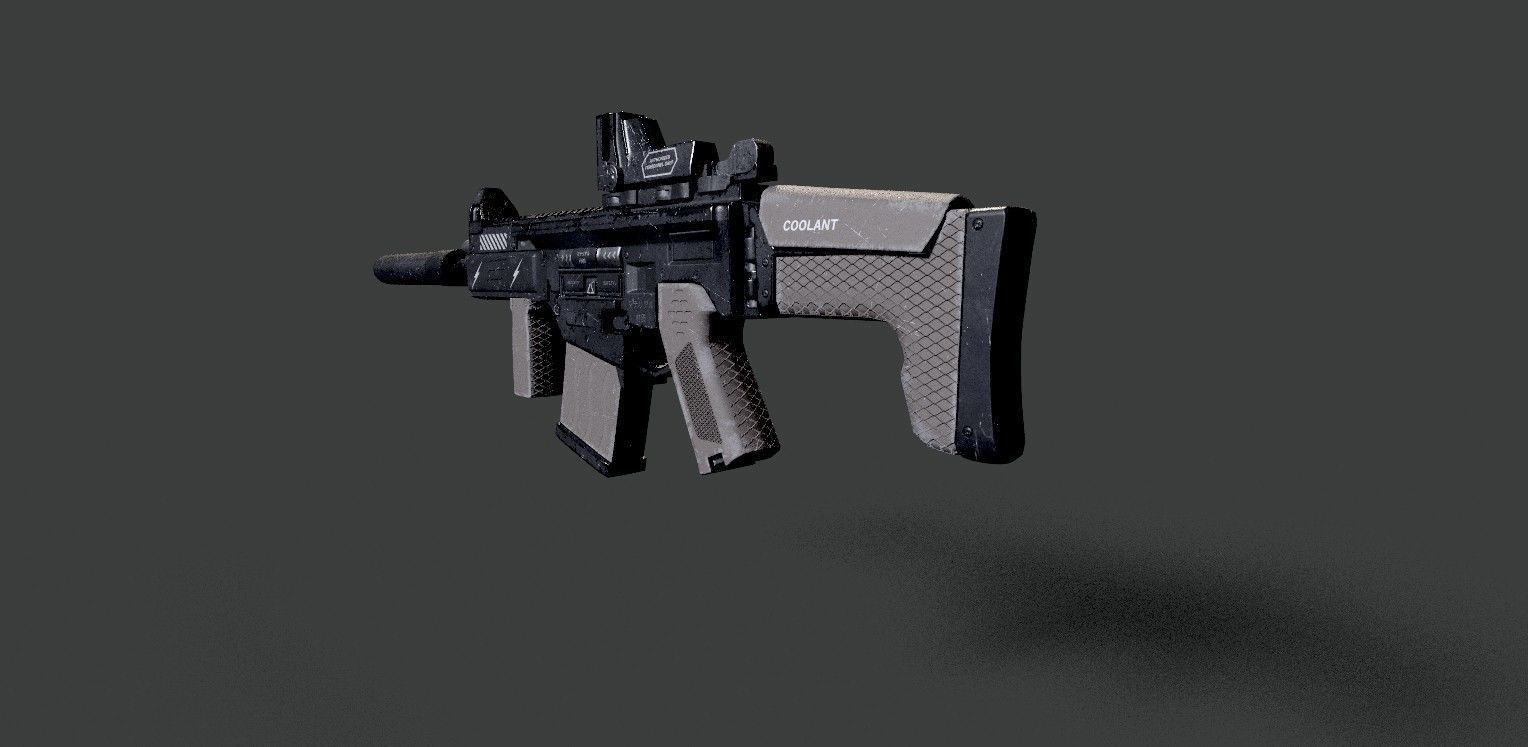 Assault rifle free VR / AR / low-poly 3D model | CGTrader