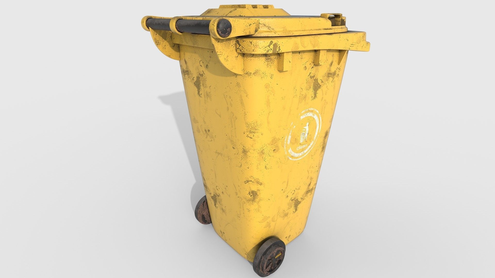 3D model 3D Dirty Dustbin VR / AR / low-poly | CGTrader