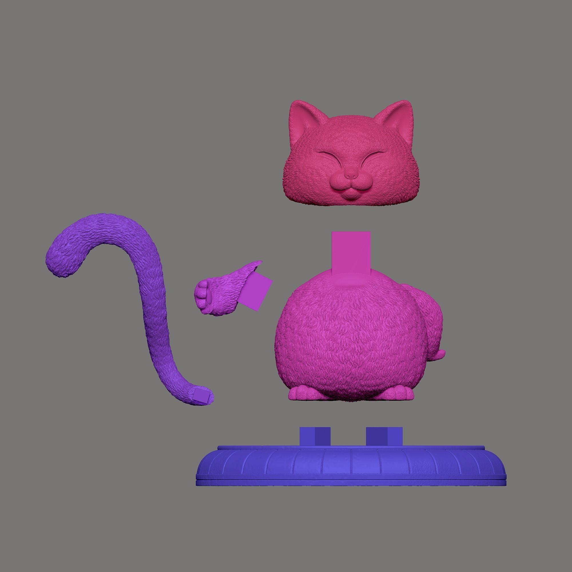 KORIN CAT - DRAGON BALL - PEN HOLDER 3D model 3D printable | CGTrader