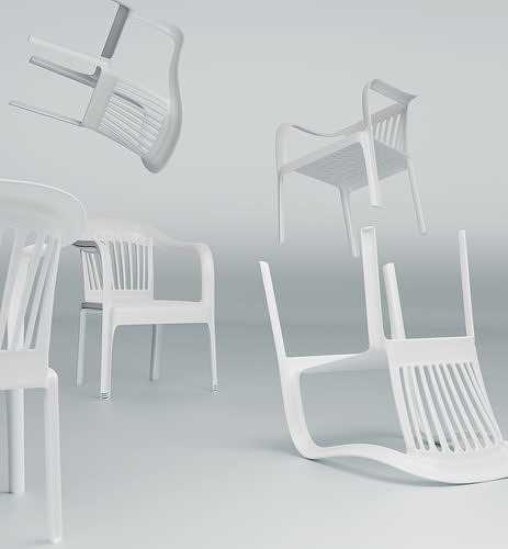 3D Model of a Classic Plastic Chair 3D model | CGTrader