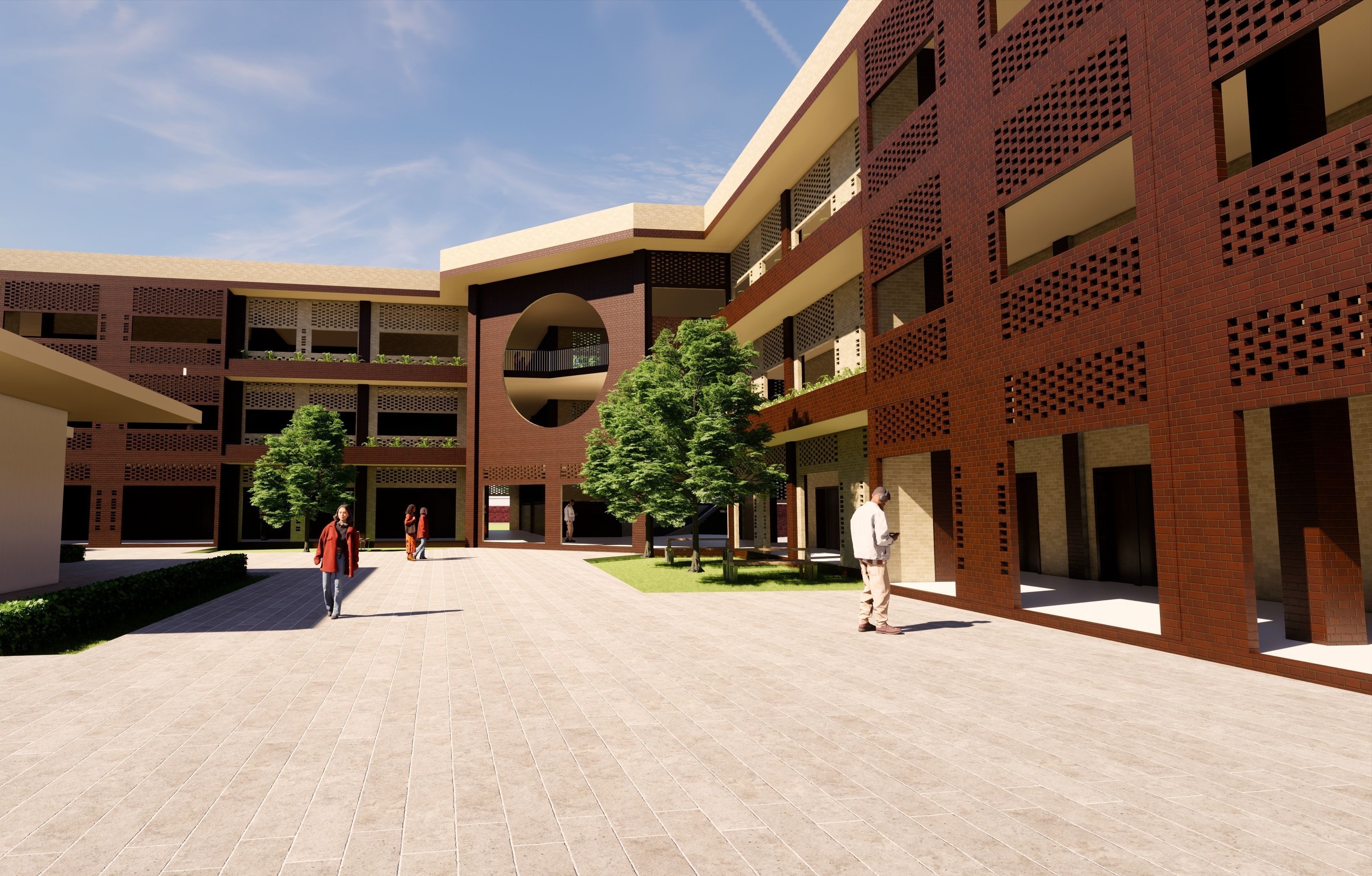 Revit 3d model of a liberal arts university with 2d drawings 3D model ...
