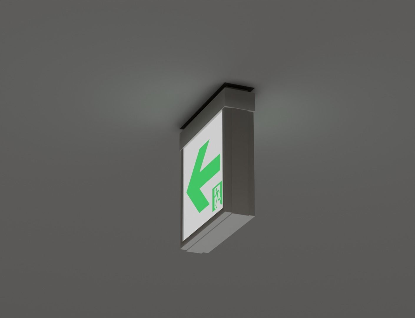 3D model Low-Poly Exit Sign VR / AR / low-poly | CGTrader