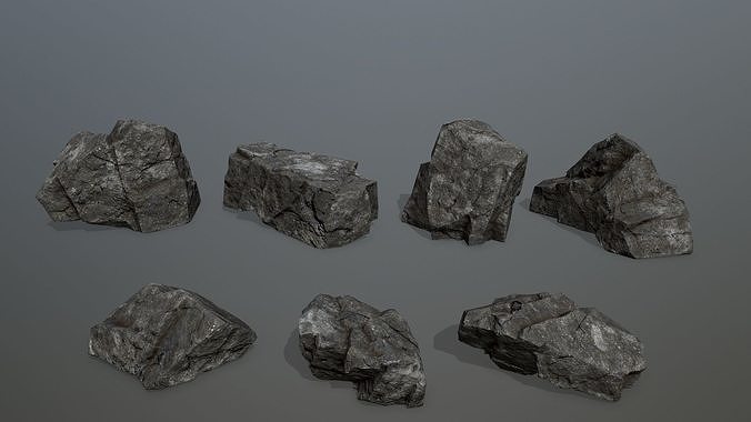 3D model Rock Set 15 VR / AR / low-poly | CGTrader