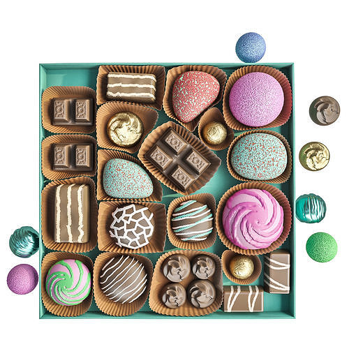 Candy box Sweets 3D model | CGTrader