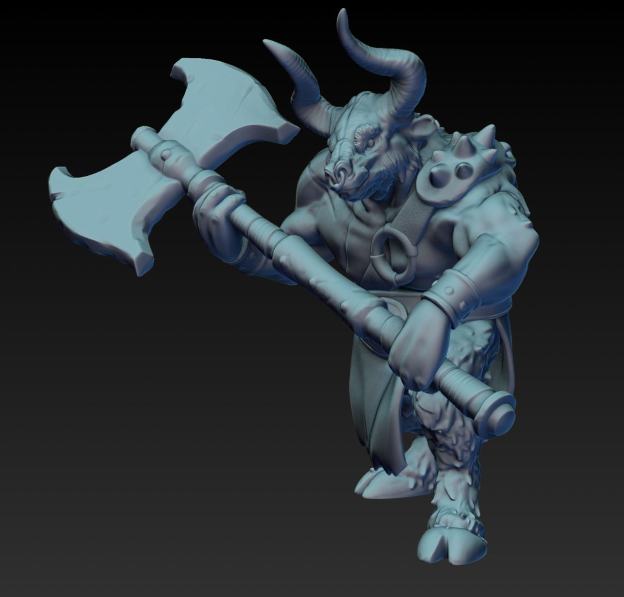 Minotaur Miniature 3D model 3D printable | CGTrader