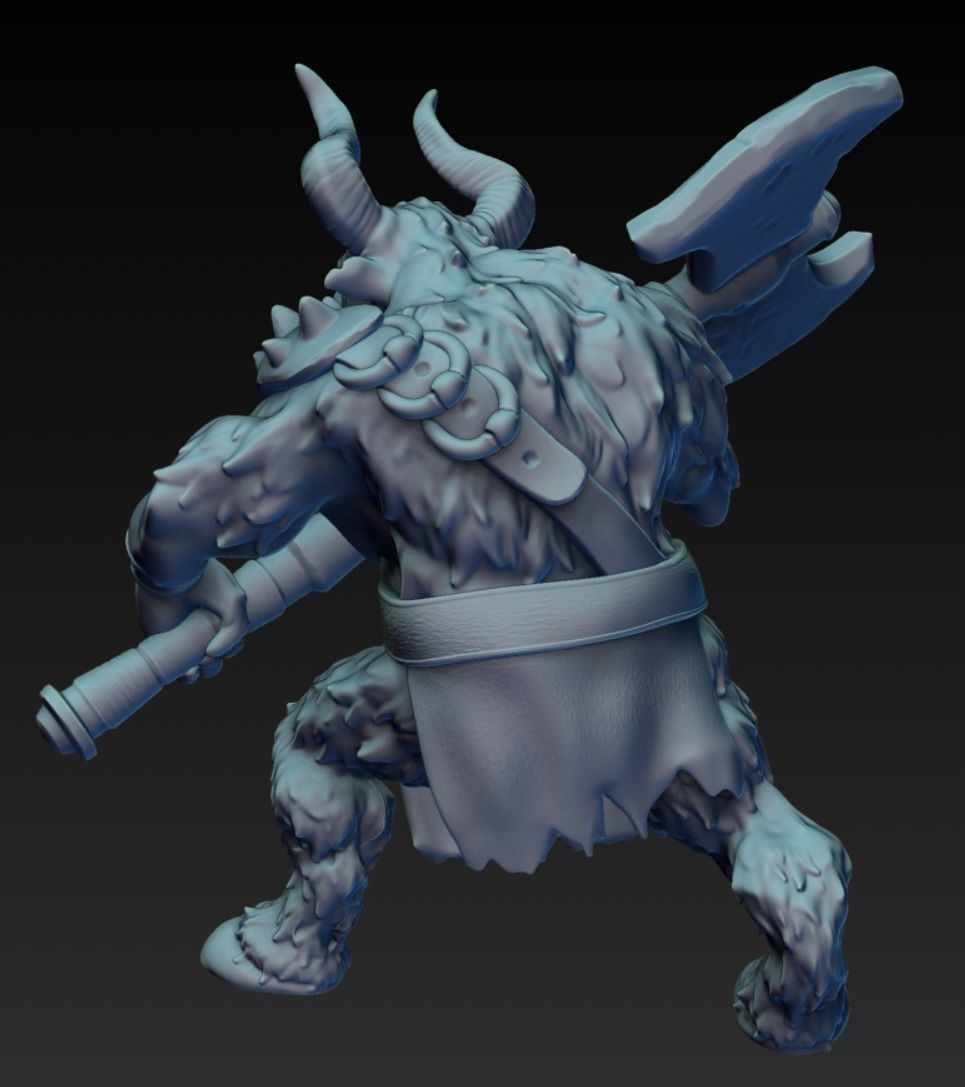 Minotaur Miniature 3D model 3D printable | CGTrader