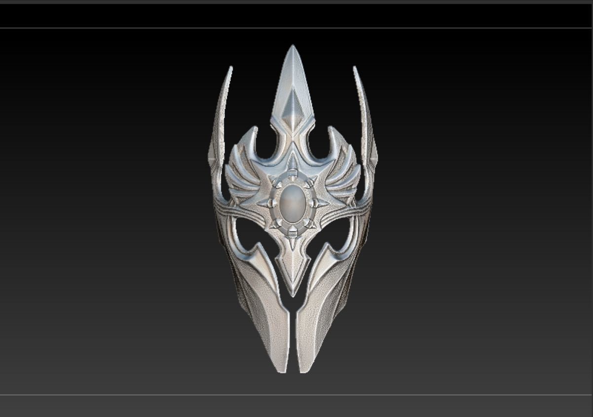 Death Knight 3D Mask - Lich King Arthas Warcraft helmet 3D model 3D ...