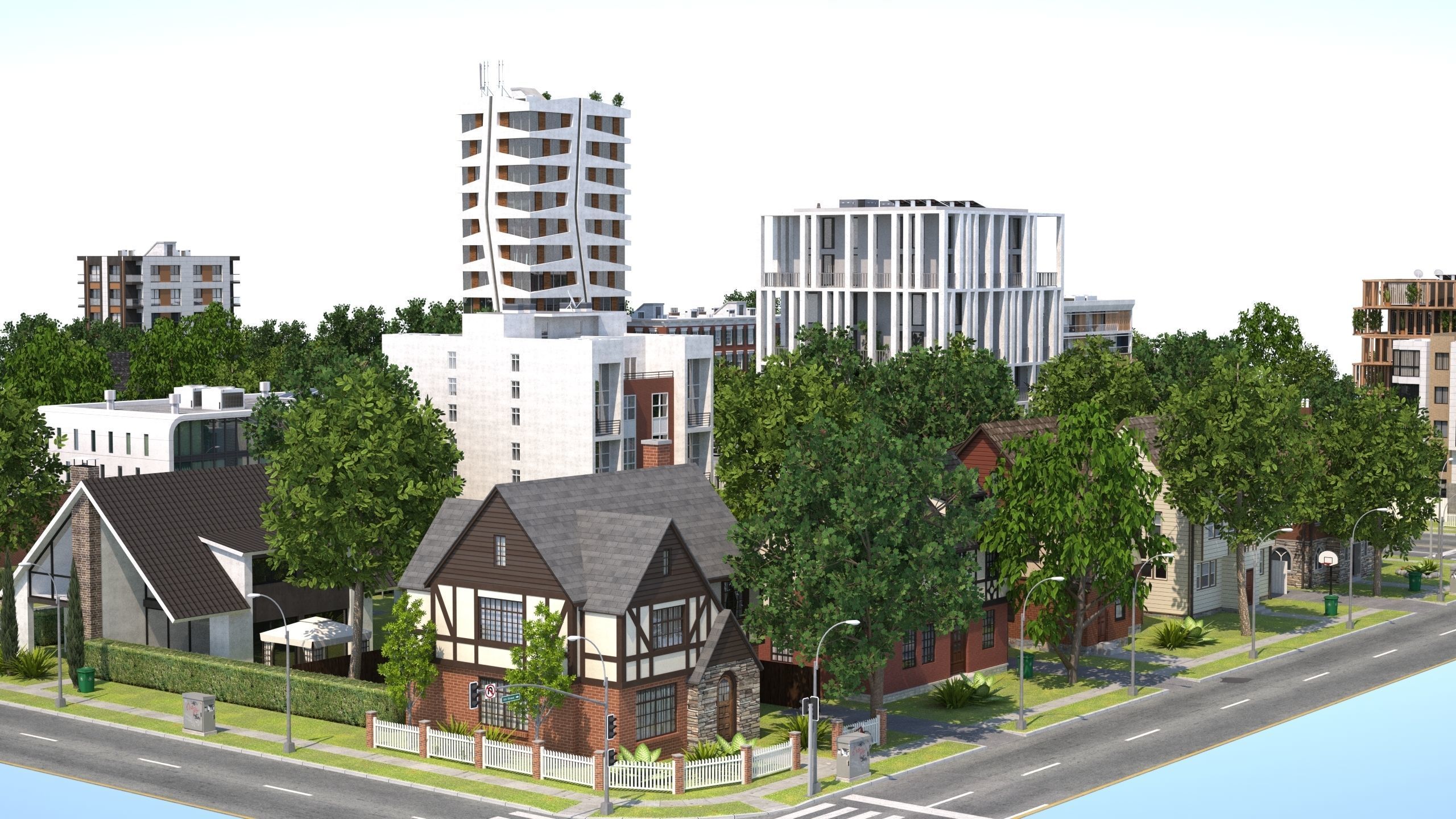 Suburb City 3D model | CGTrader