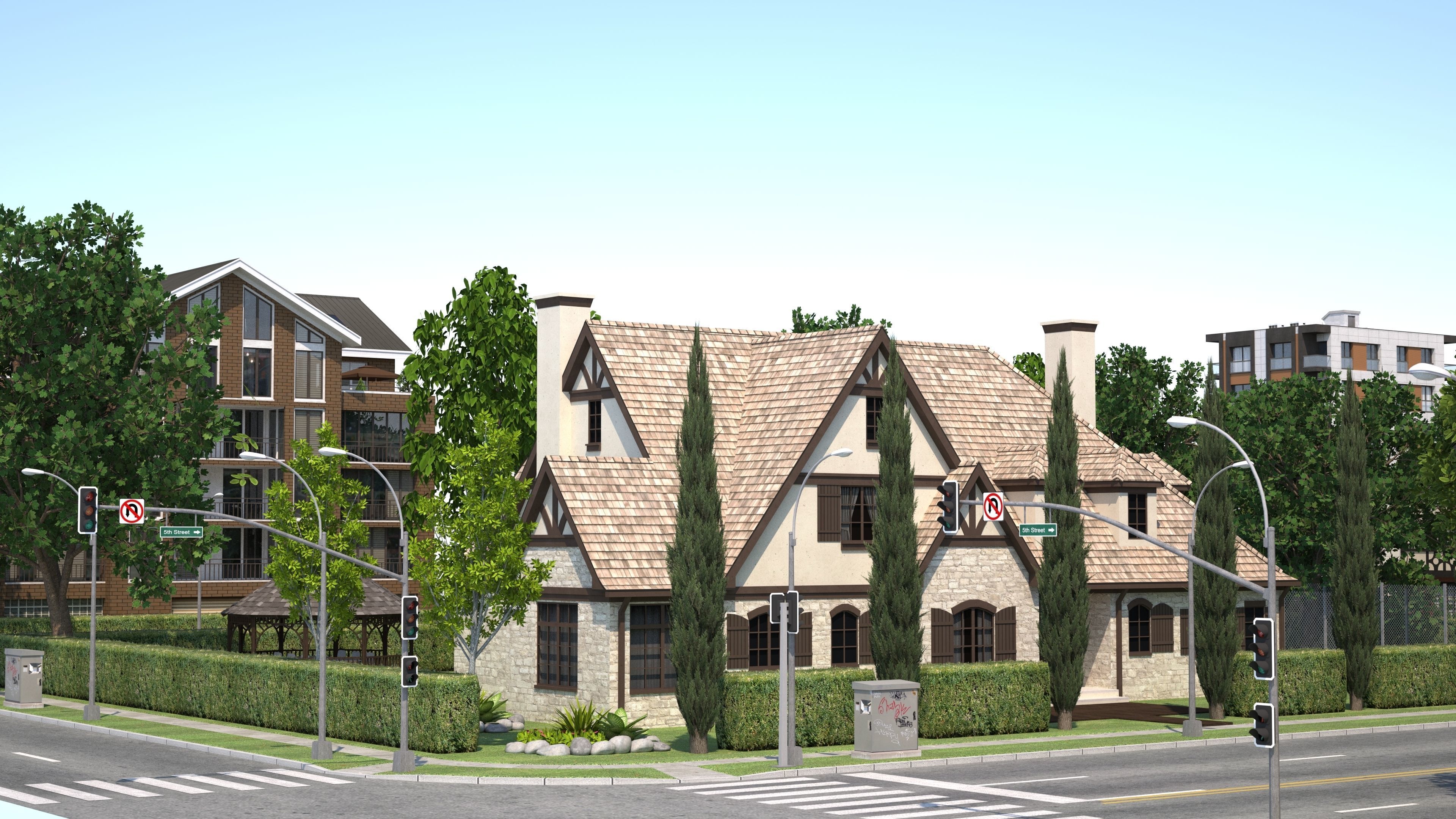 Suburb City 3D model | CGTrader