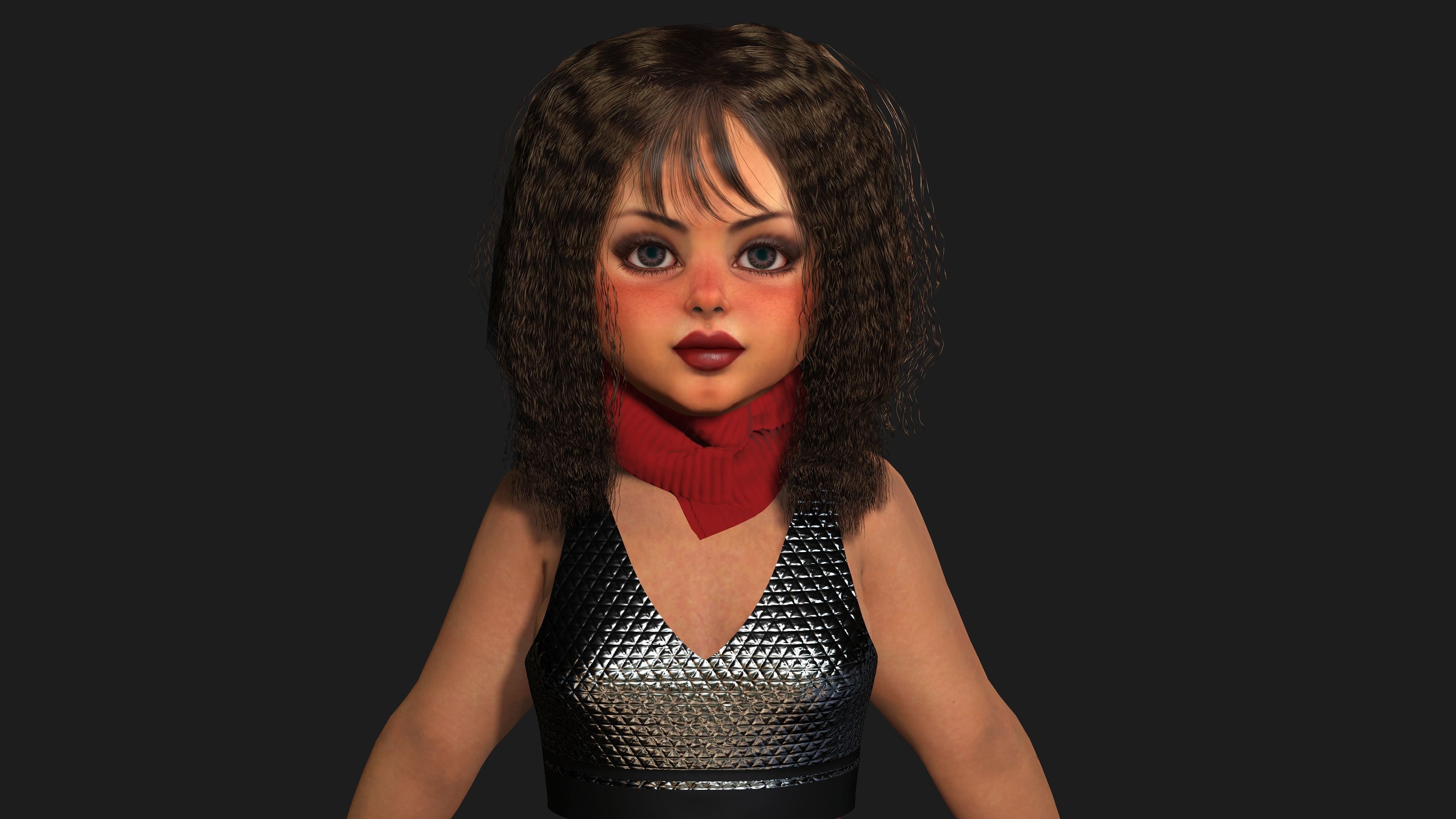 3D model AAA 3D Cartoony Barbie Girl 03-Realistic Stylized Game ...