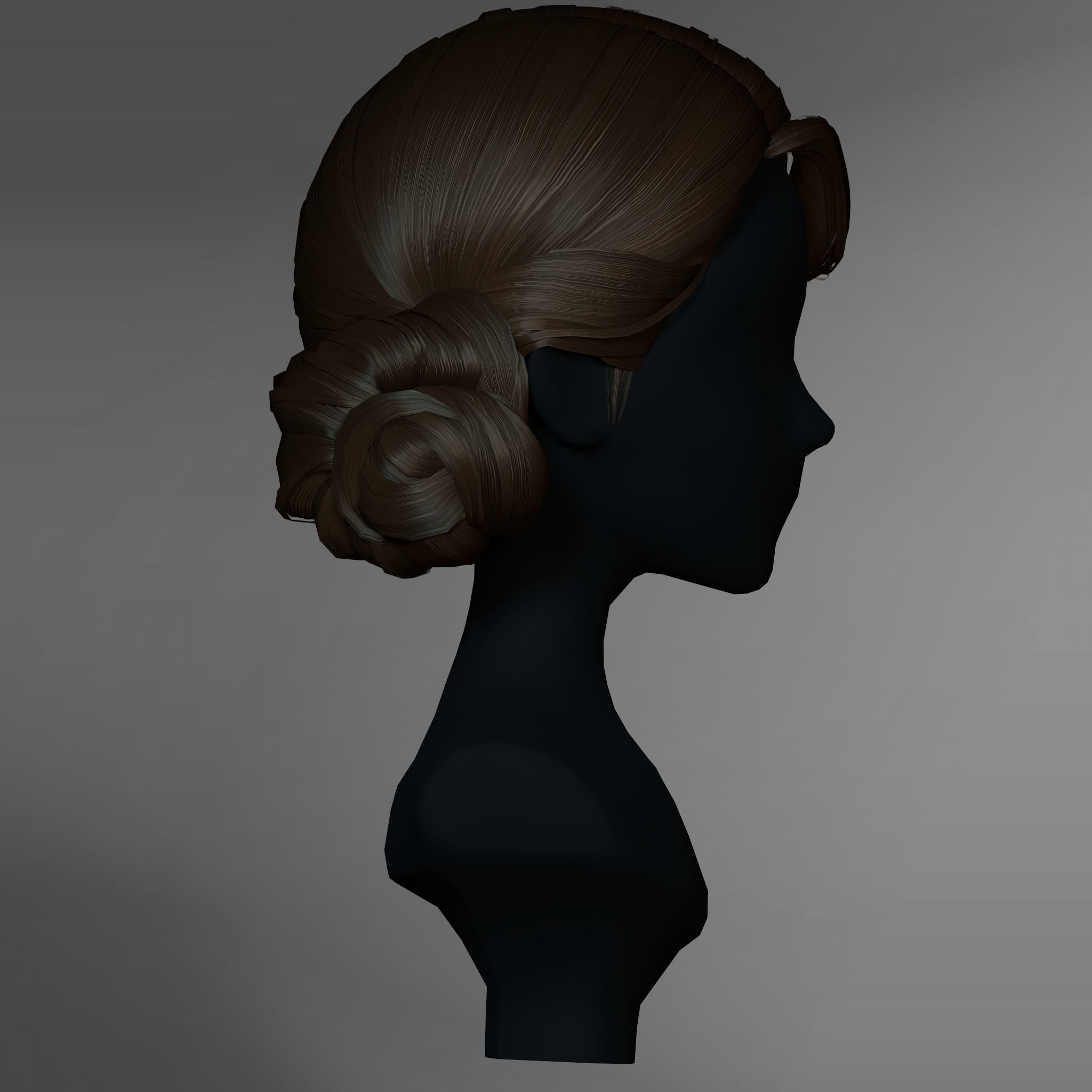 3D model Game Hair - Female Hairstyle V3 VR / AR / low-poly | CGTrader
