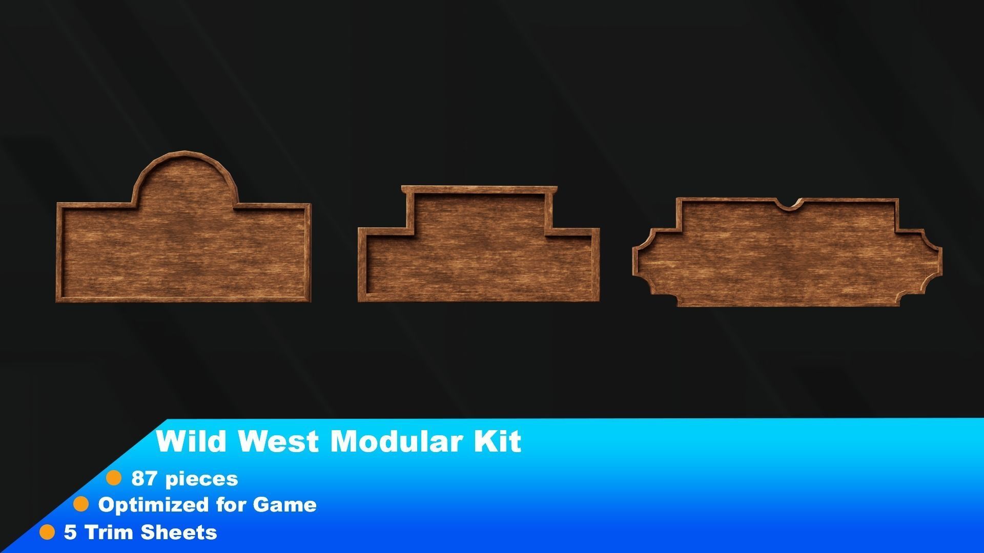 3D model Wild west Modular Kit VR / AR / low-poly | CGTrader