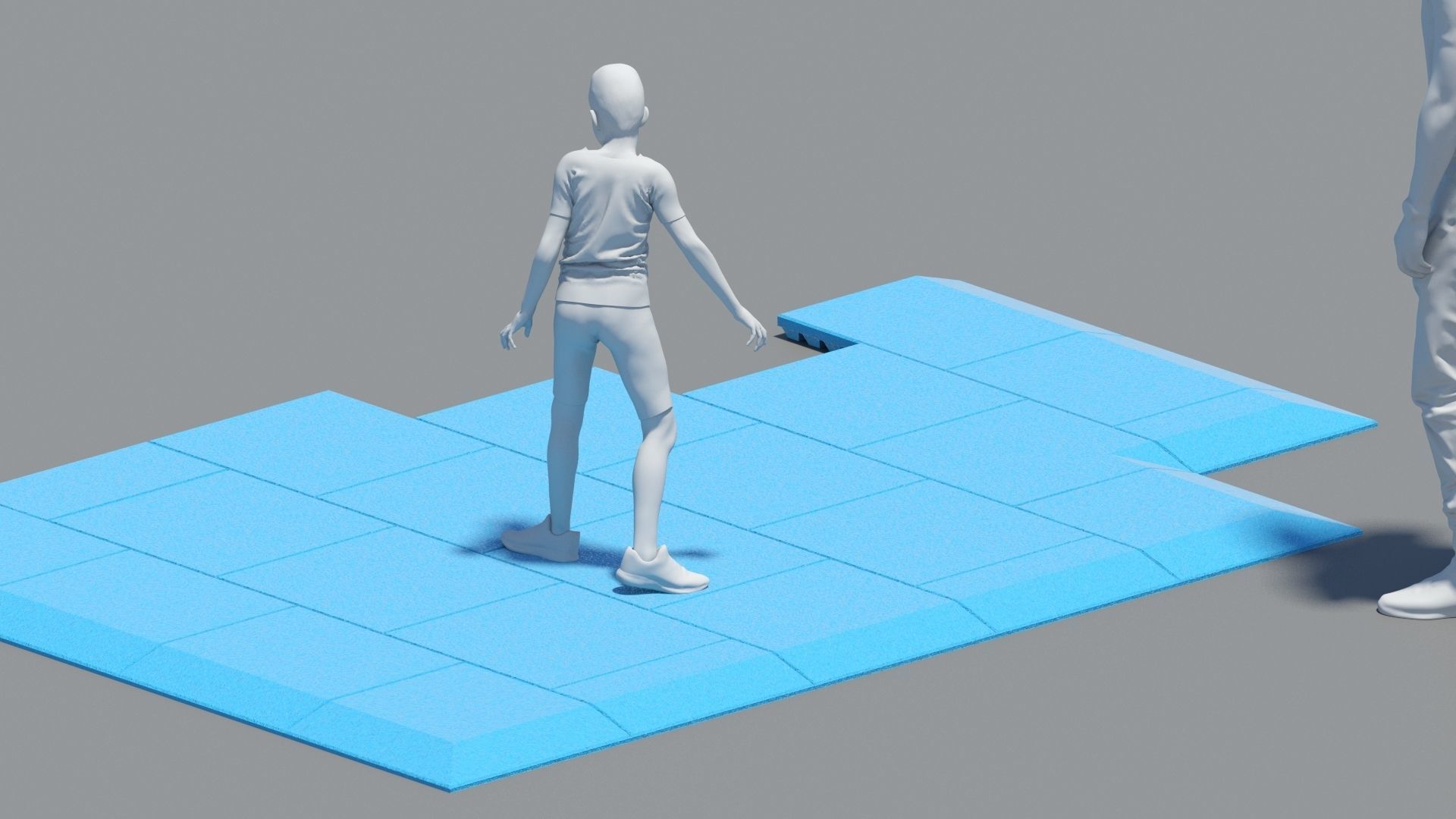 3D model Rubber fall protection mat for playgrounds VR / AR / low-poly ...