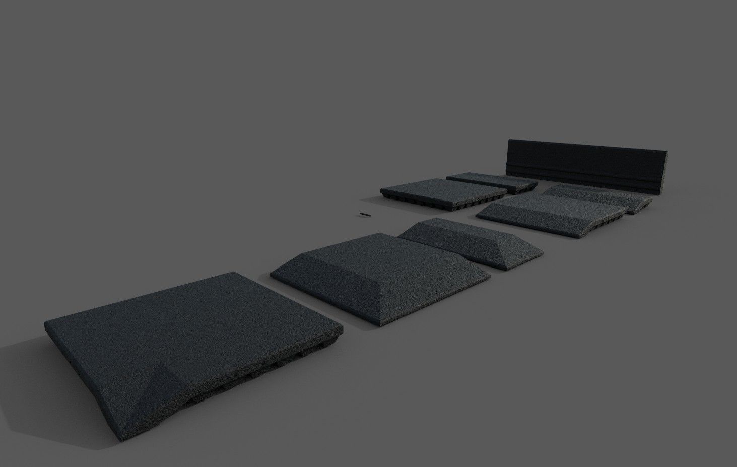 3D model Rubber fall protection mat for playgrounds VR / AR / low-poly ...