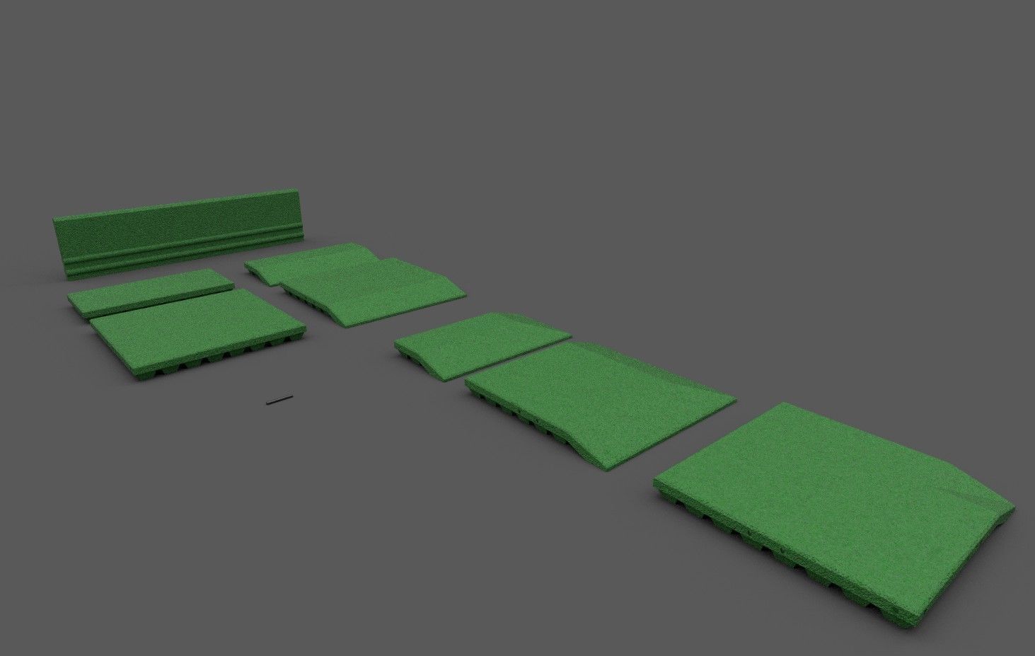 3D model Rubber fall protection mat for playgrounds VR / AR / low-poly ...