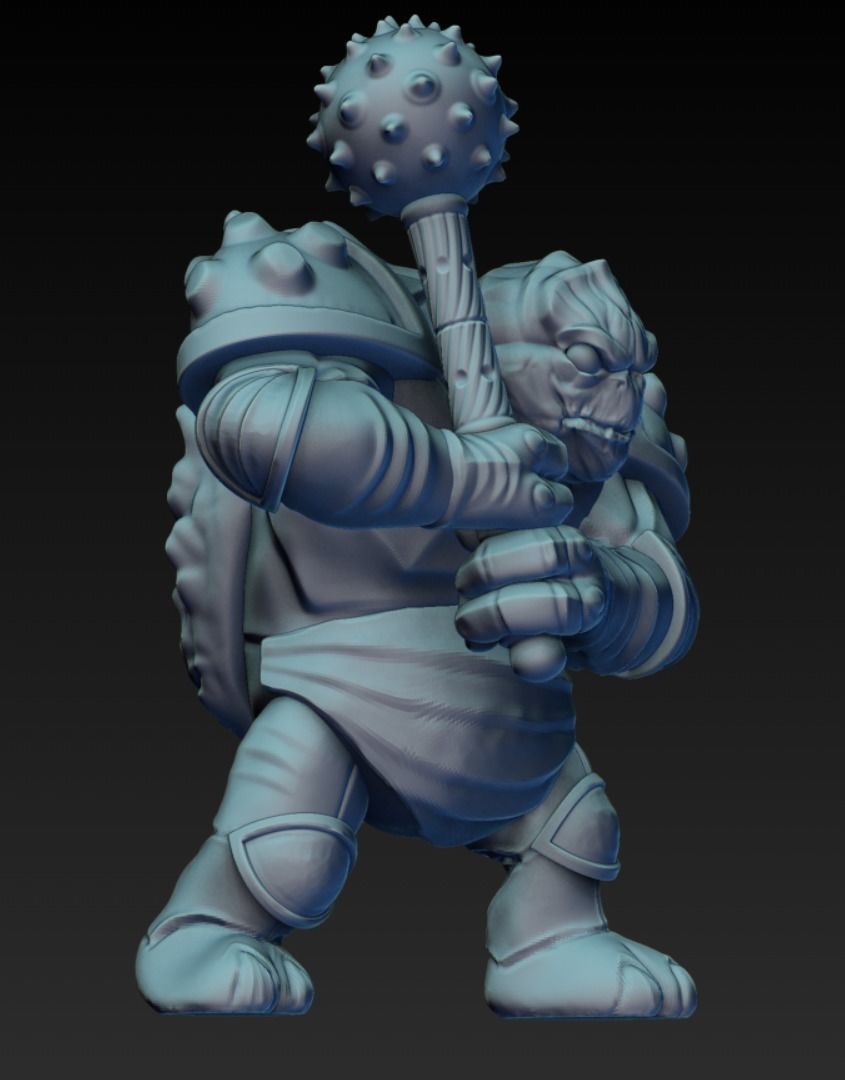 Turtle Warrior Miniature 3D model 3D printable | CGTrader
