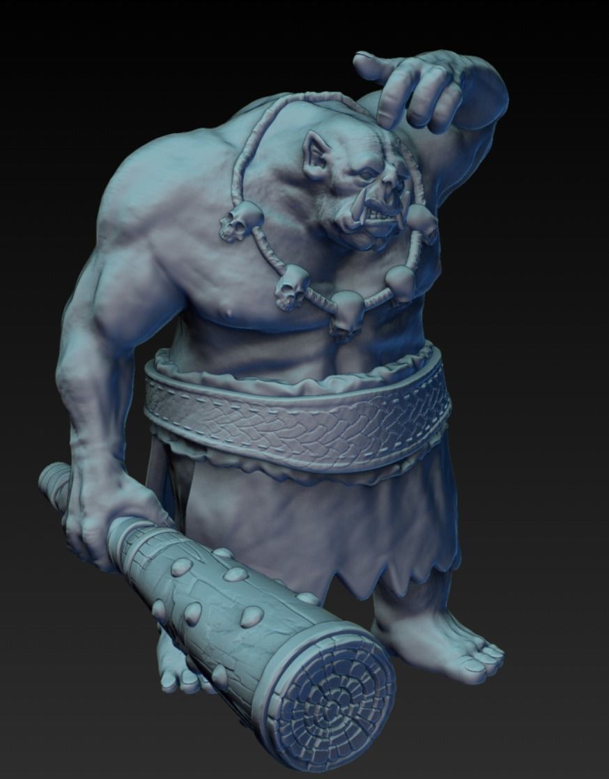 Ogre Miniature 3D model 3D printable | CGTrader