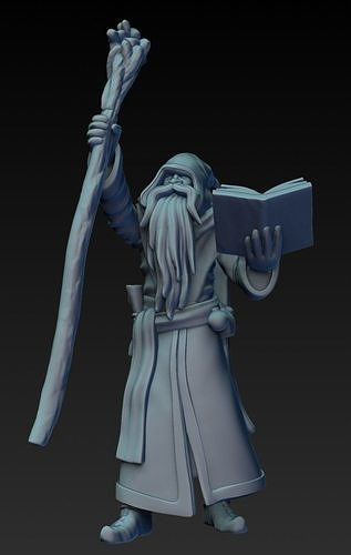 Wizard Miniature 3D model 3D printable | CGTrader