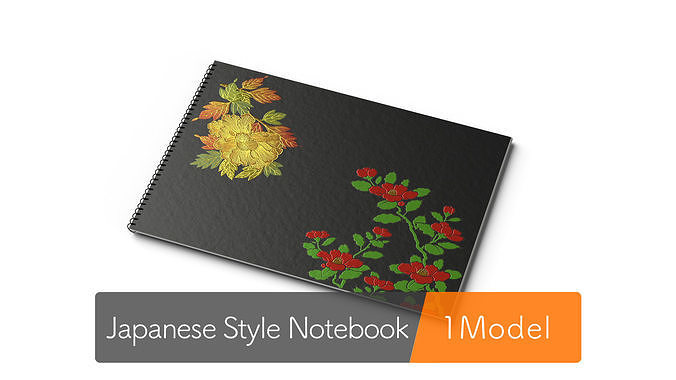 Japanese Style Notebook 3D model | CGTrader
