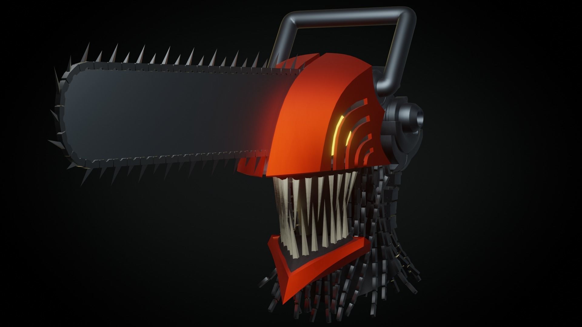 Chainsaw Man Head 3D model | CGTrader