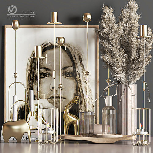 decorative set 06 3D model | CGTrader