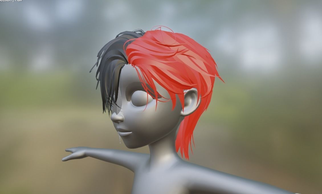 3D model Hair 3D Model Zepeto FBX VR / AR / low-poly | CGTrader