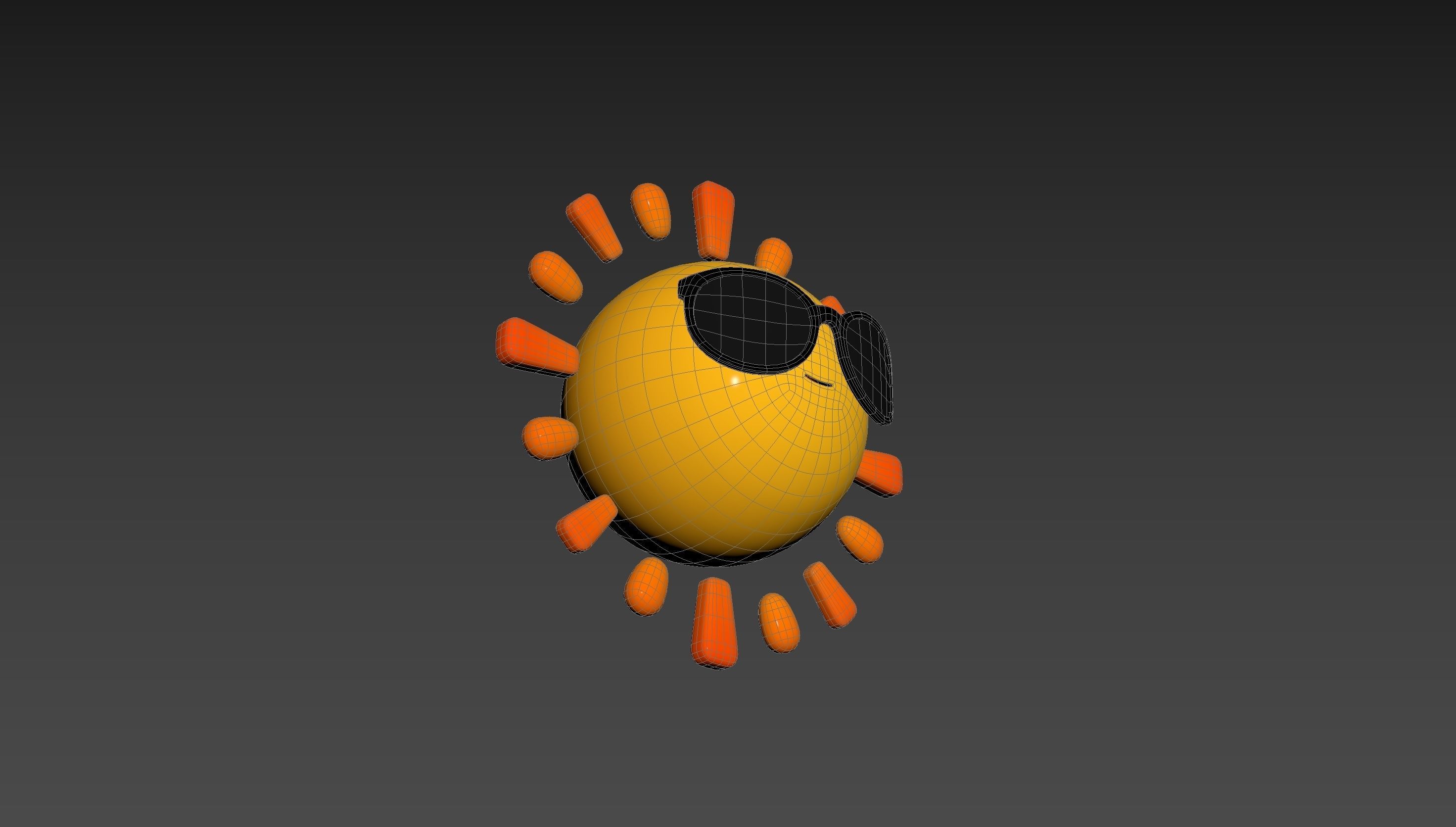 Character228 Cartoon Sun 3D model | CGTrader
