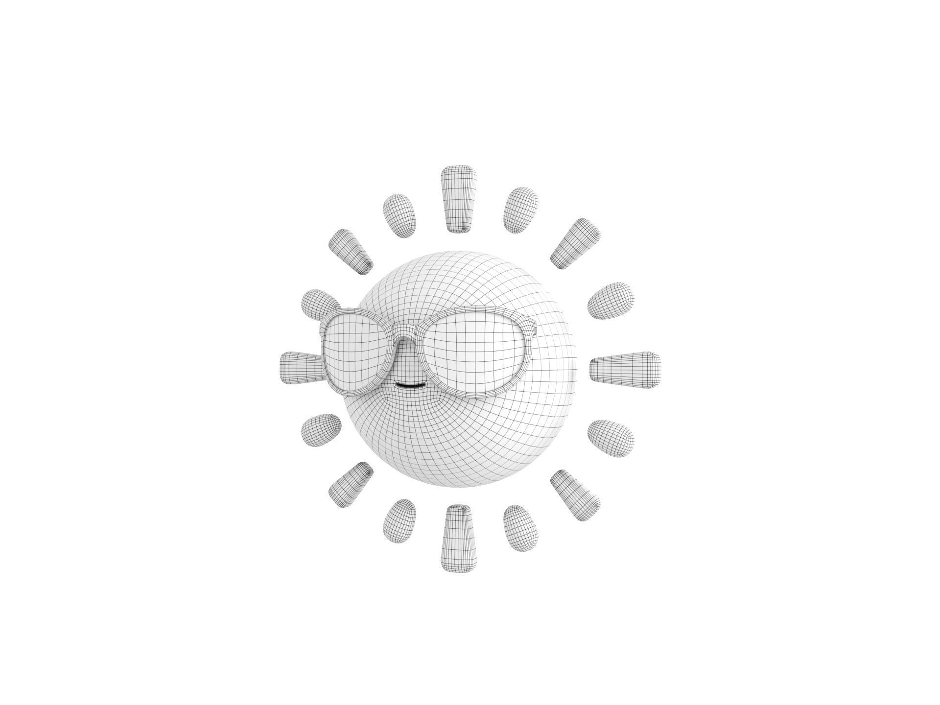Character228 Cartoon Sun 3D model | CGTrader