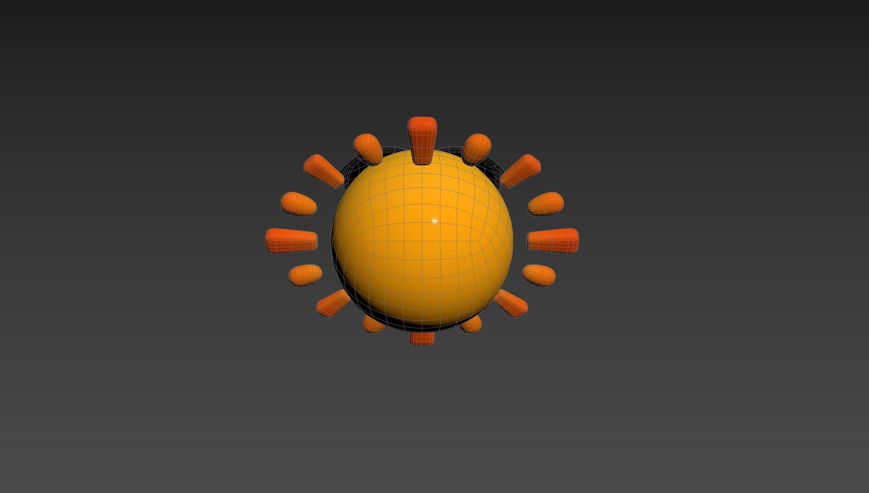 Character228 Cartoon Sun 3D model | CGTrader