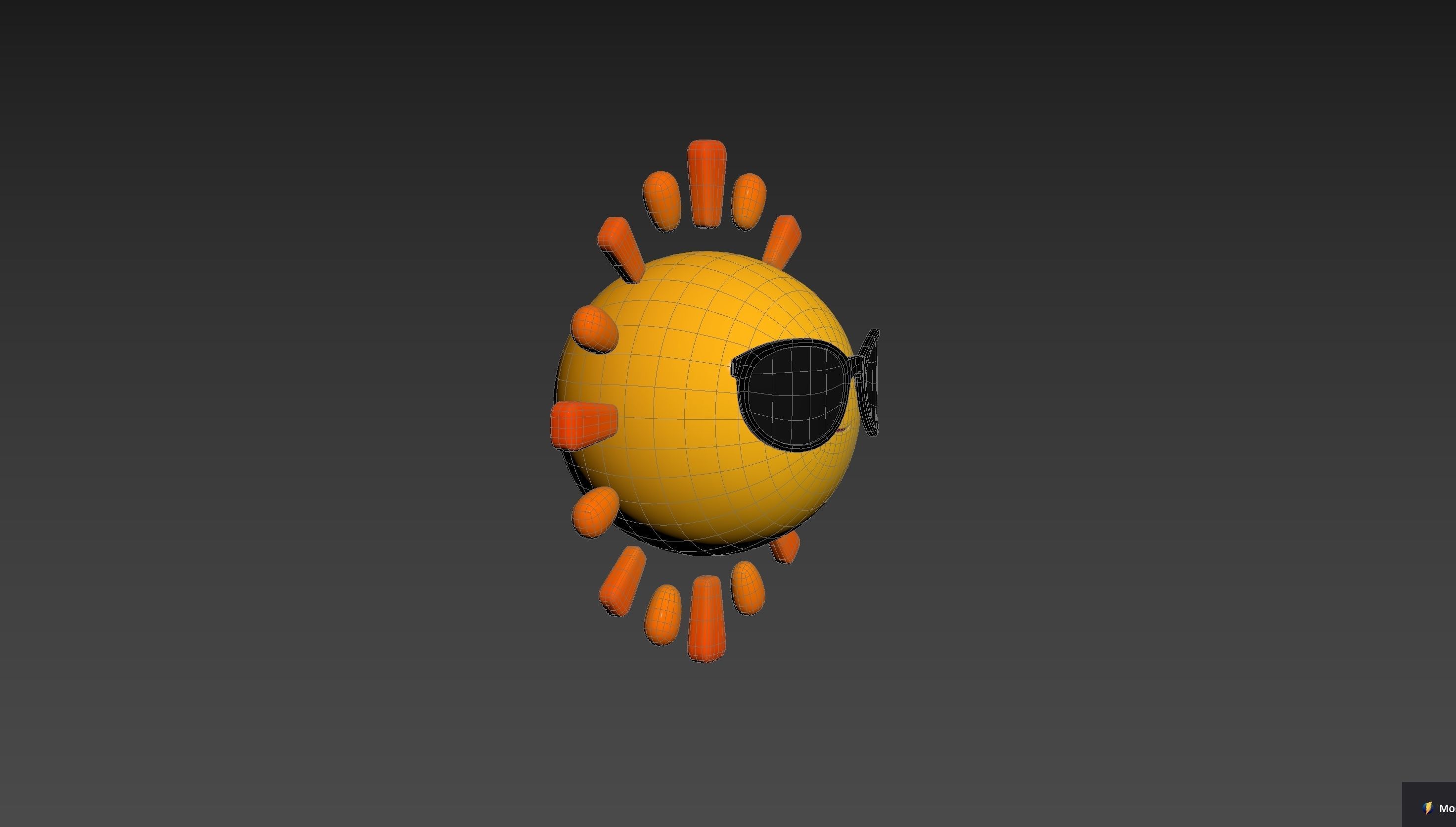 Character228 Cartoon Sun 3D model | CGTrader