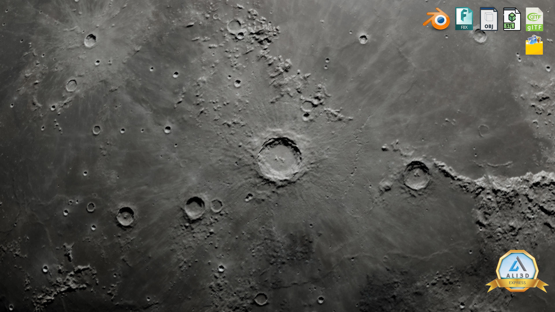 3D model The Moon with 16K Texture and Height Map VR / AR / low-poly ...