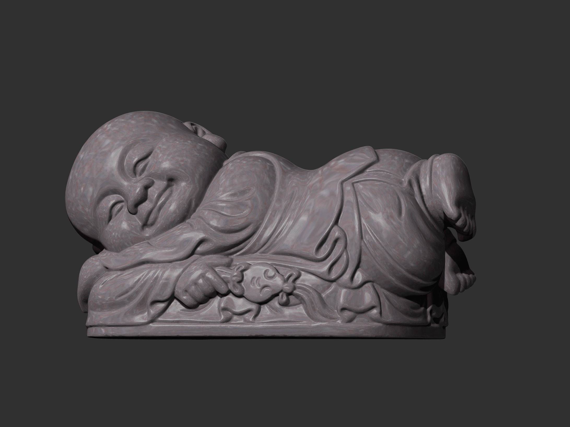 monk sleeping 3D model 3D printable | CGTrader