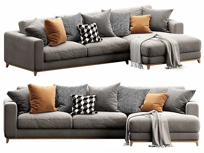 Nick Scali Spencer Chaise Lounge 3D model | CGTrader