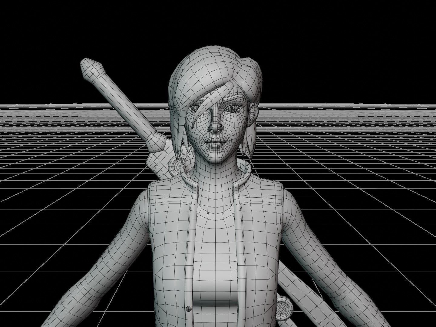 3D model Female Character Reworked PBR Game Ready VR / AR / low-poly ...