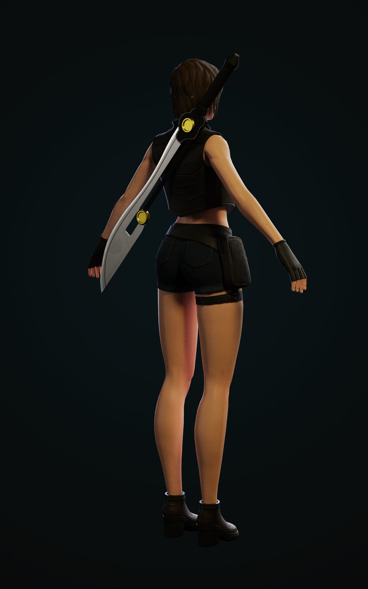 3D model Female Character Reworked PBR Game Ready VR / AR / low-poly ...