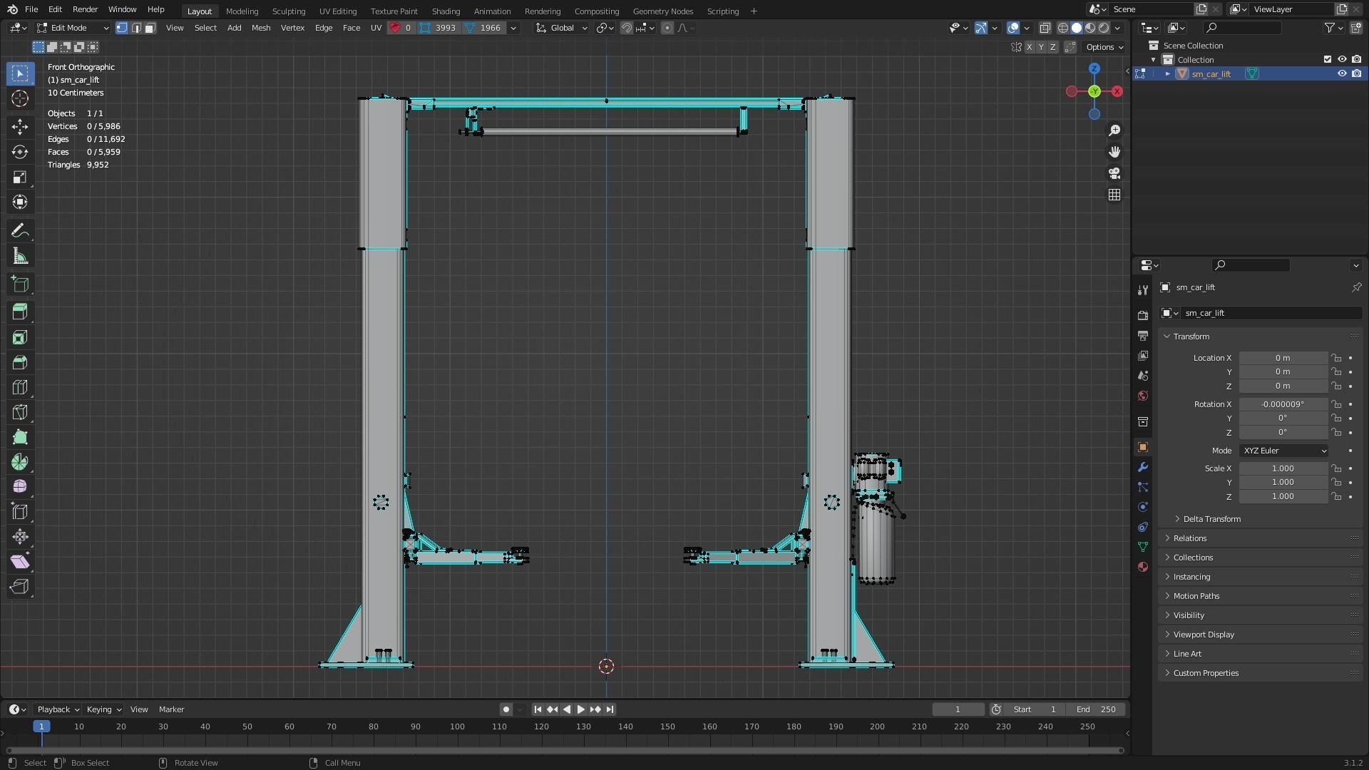 3D model Car Lift VR / AR / low-poly | CGTrader
