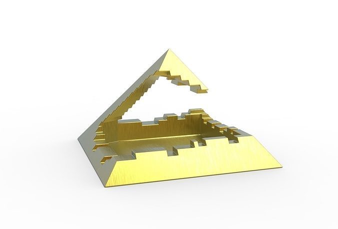 broken pyramid ashtray 3D model 3D printable | CGTrader