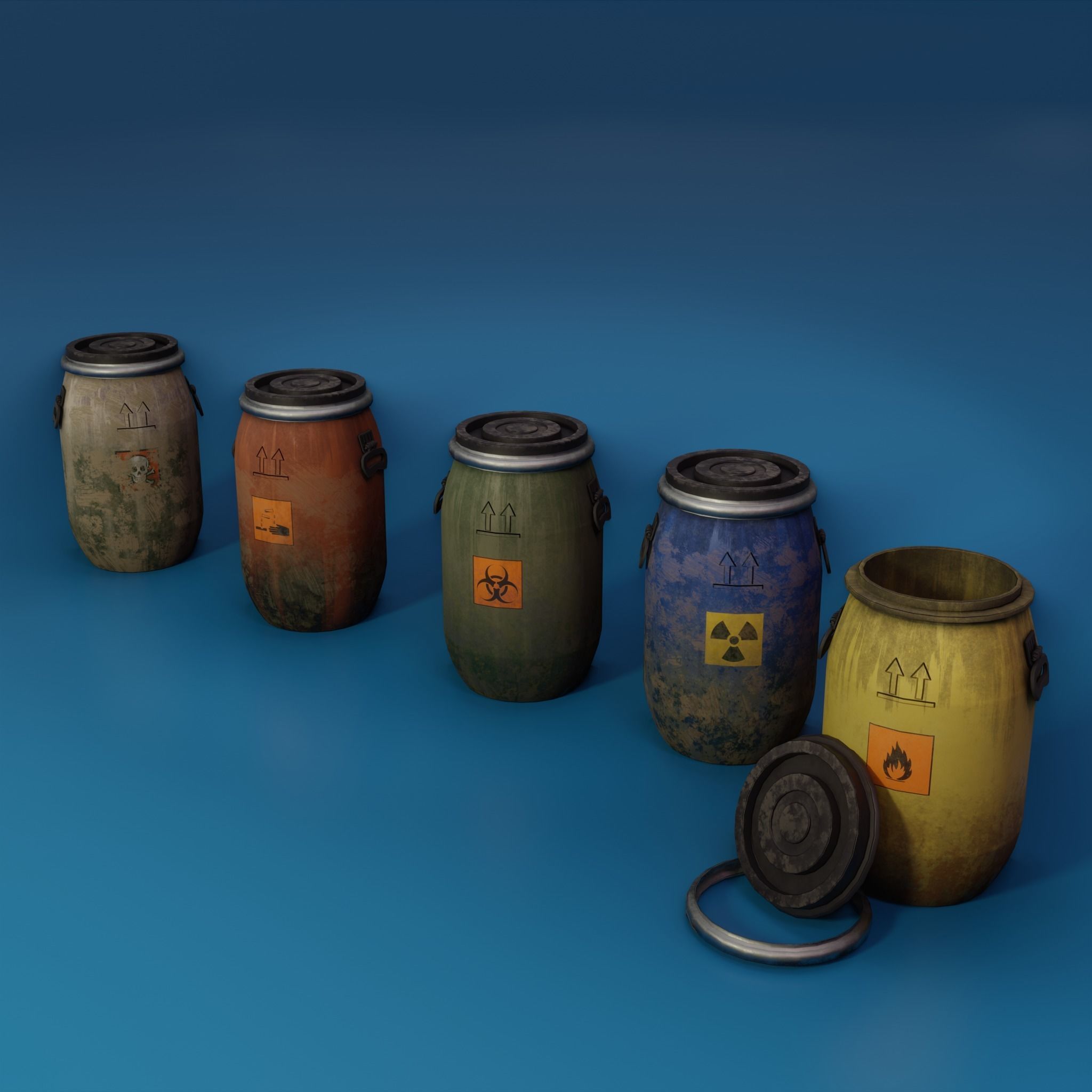 3D model Low Poly Plastic Barrel VR / AR / low-poly | CGTrader