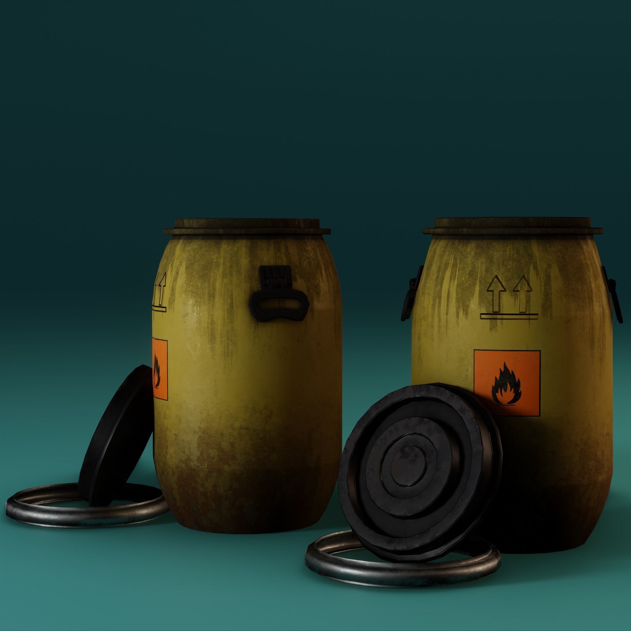 3D model Low Poly Plastic Barrel VR / AR / low-poly | CGTrader