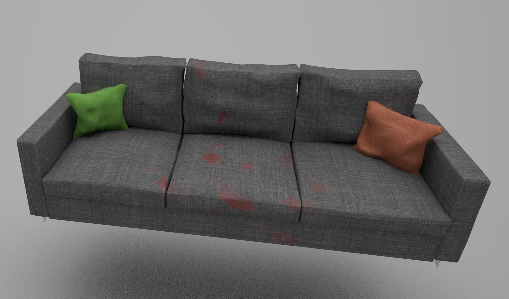 3D model Low-Poly Couch with 4 different texture sets VR / AR / low ...