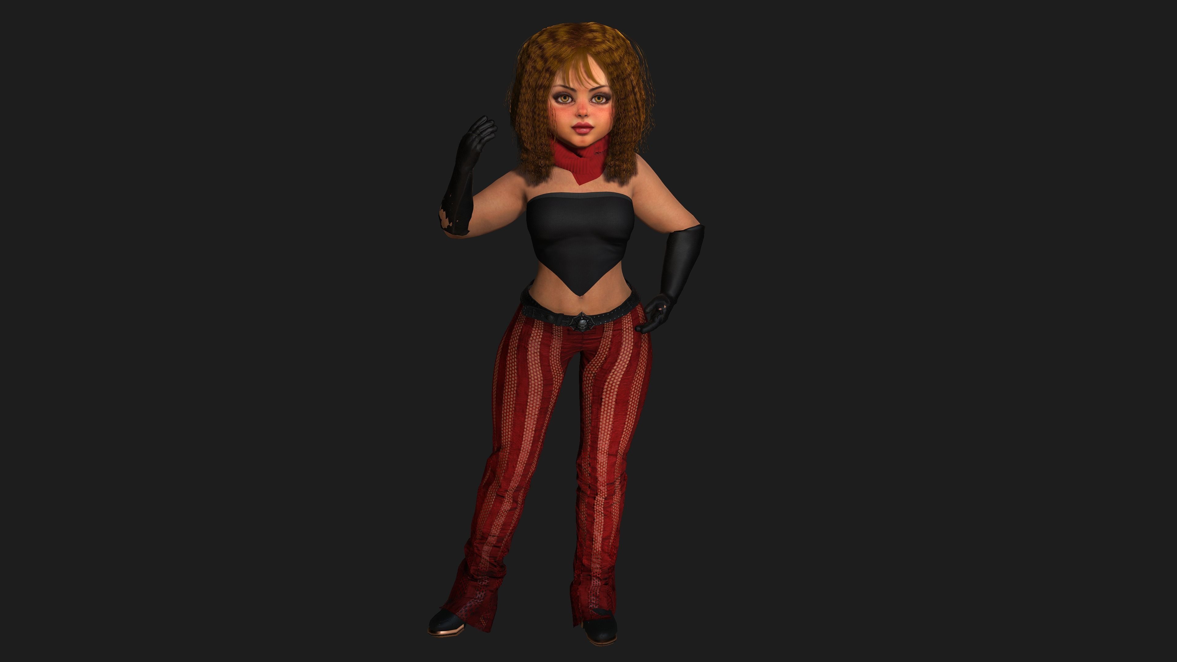 3D model AAA 3D Cartoon Barbie Girl 04 -Realistic Stylized Game ...