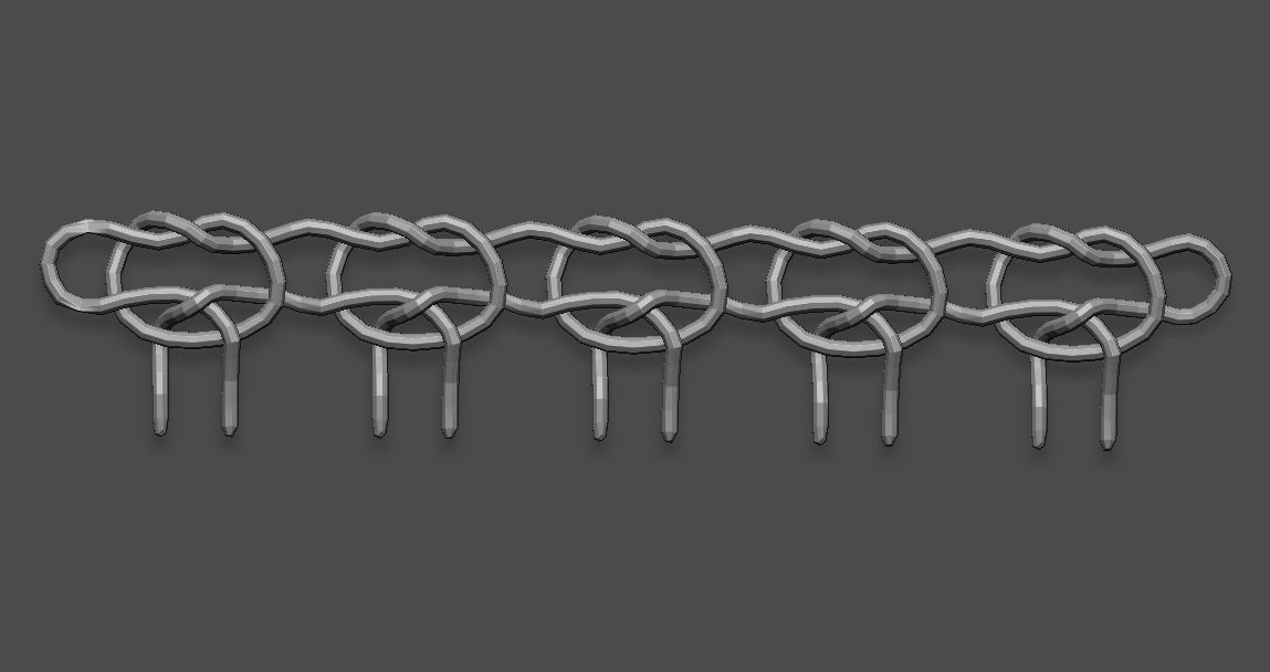 20 Low poly knot nodes base mesh Zbrush IMM and curve set 3D model ...